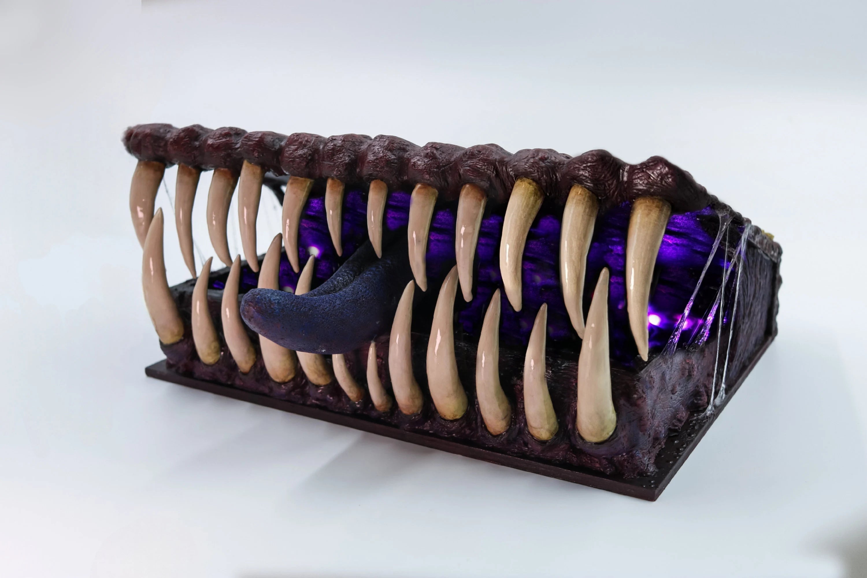 Mimic Book LED Light Sculpture – Handmade Polymer Clay Fantasy Art – Dactyl